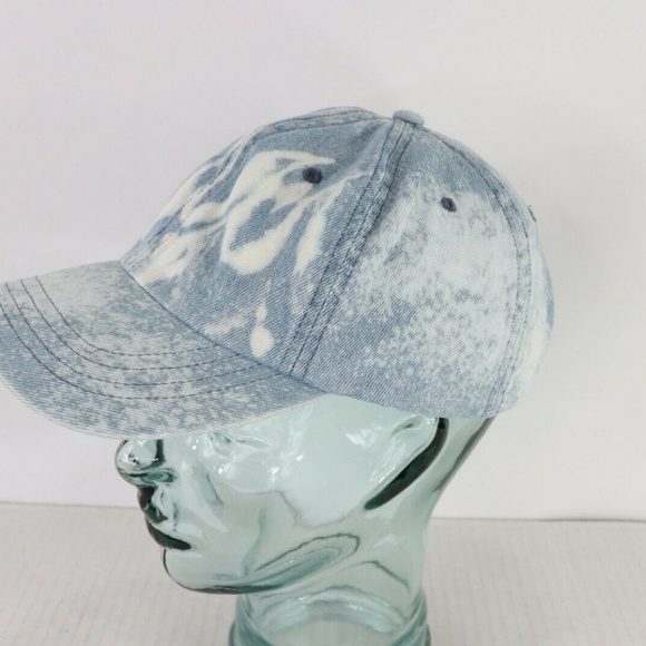 Vintage | Accessories | Vintage Acid Wash Flame Print Denim Dad Hat Cap ...